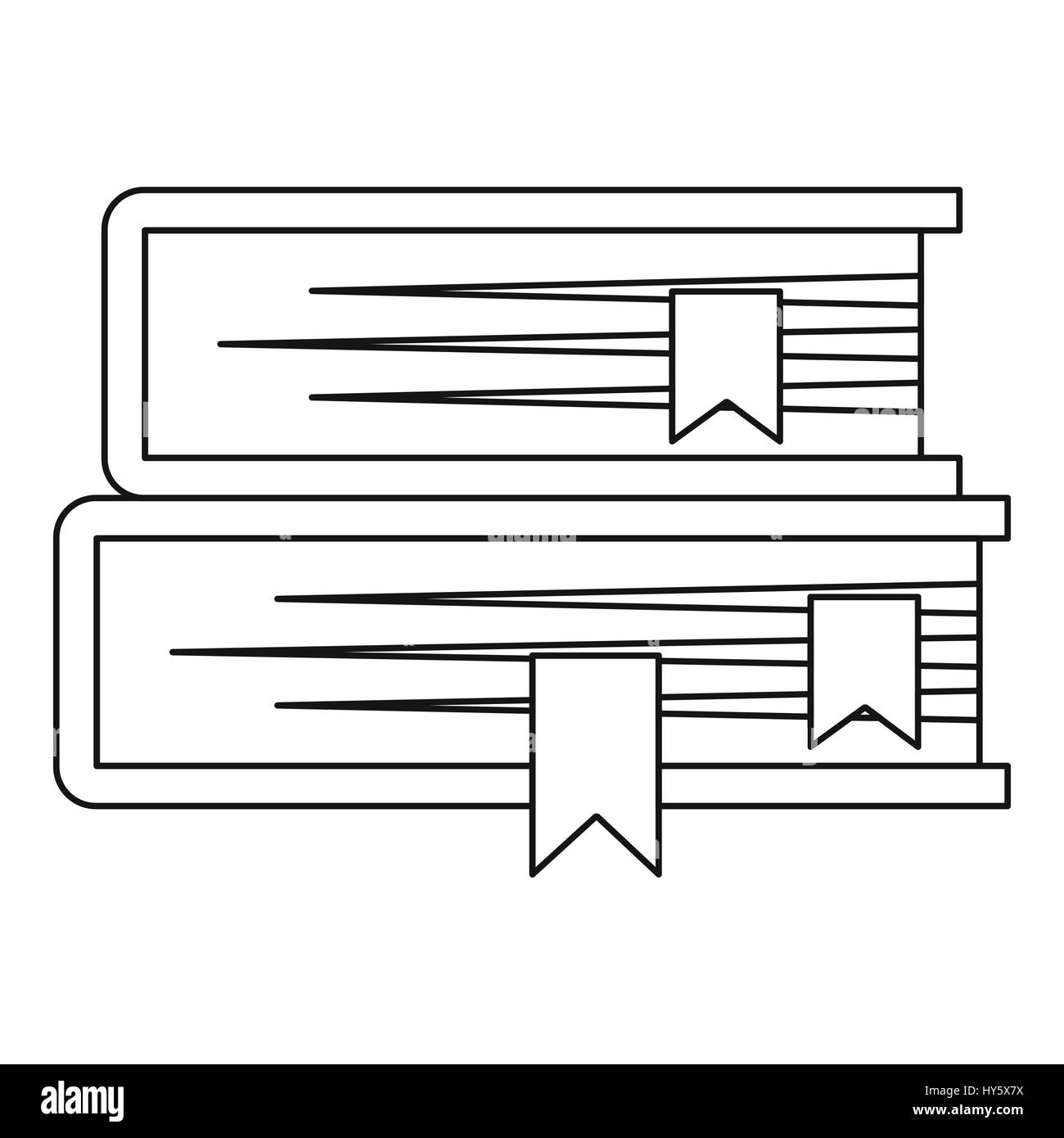 Two books icon, outline style Stock Vector Image & Art - Alamy