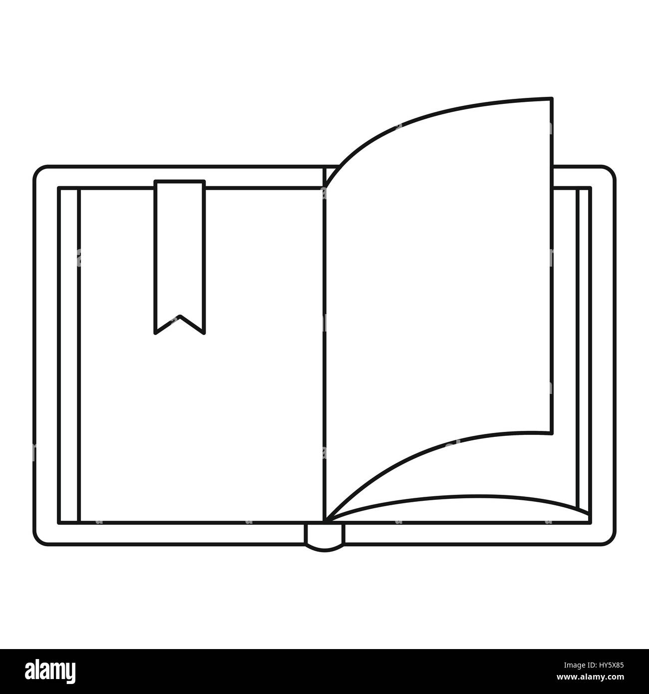 Open book icon, outline style Stock Vector Image & Art - Alamy
