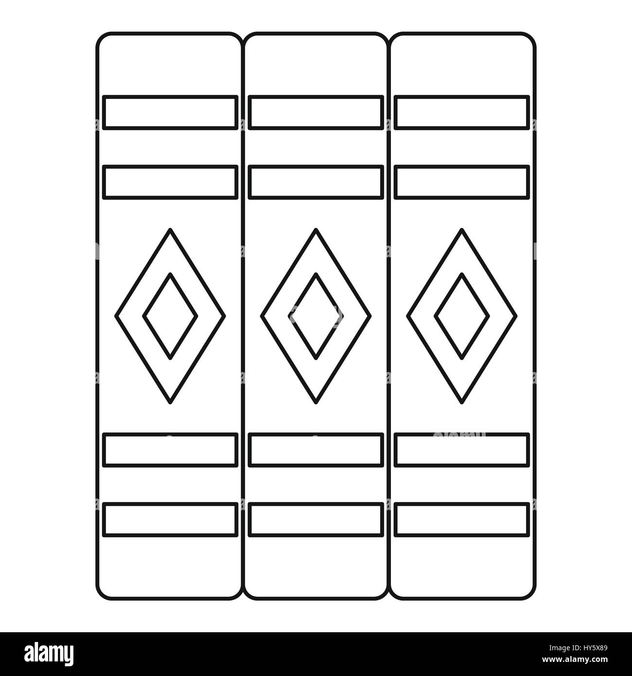 Three literary books icon, outline style Stock Vector Image & Art - Alamy