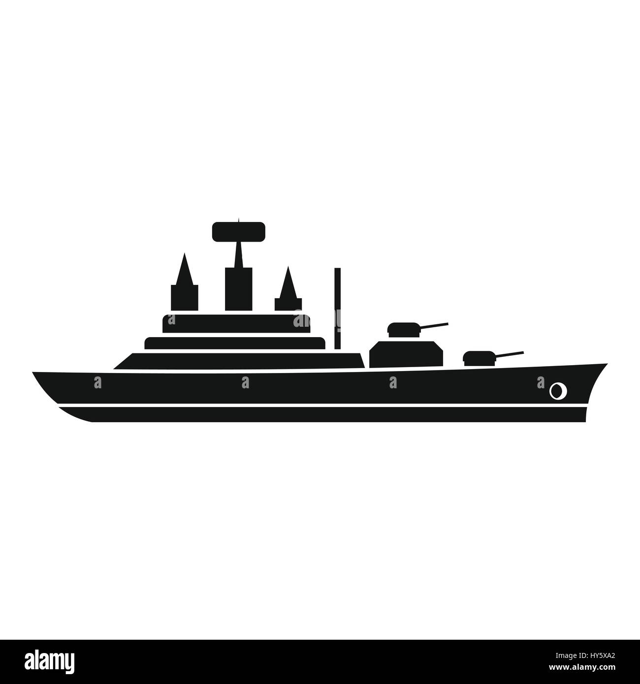 Warship icon, simple style Stock Vector Image & Art - Alamy