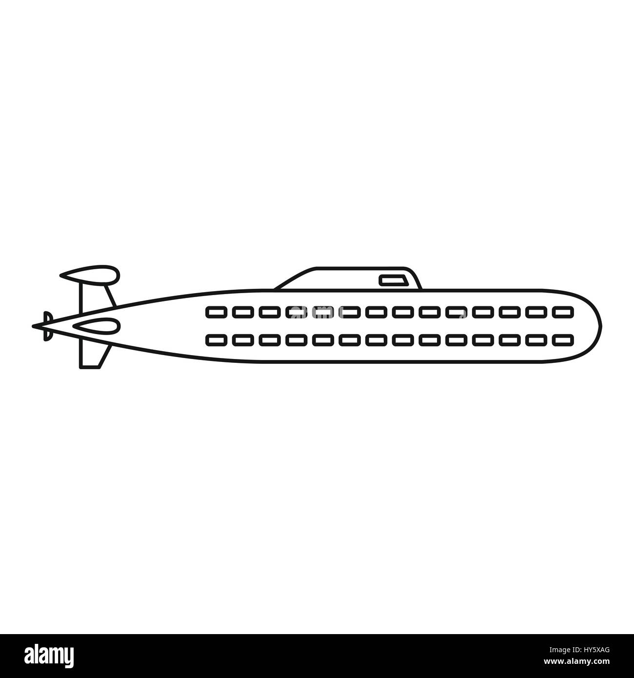 Submarine icon, outline style Stock Vector Image & Art - Alamy