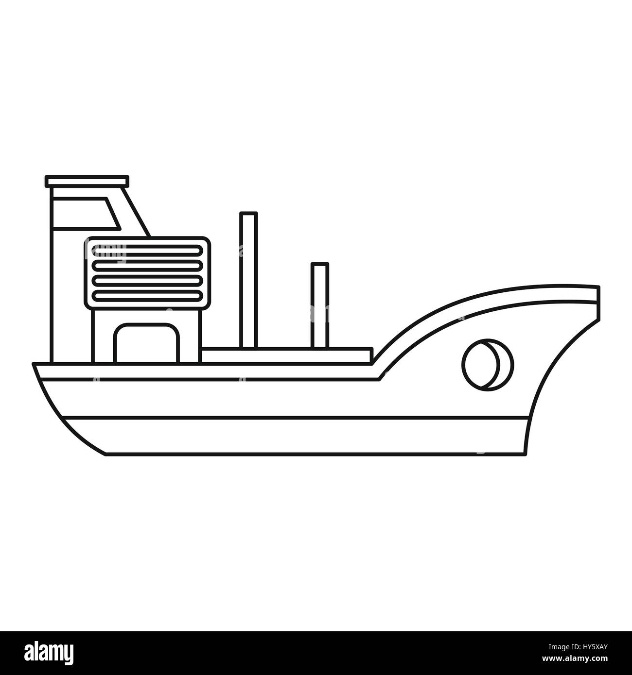 Marine ship icon, outline style Stock Vector Image & Art - Alamy