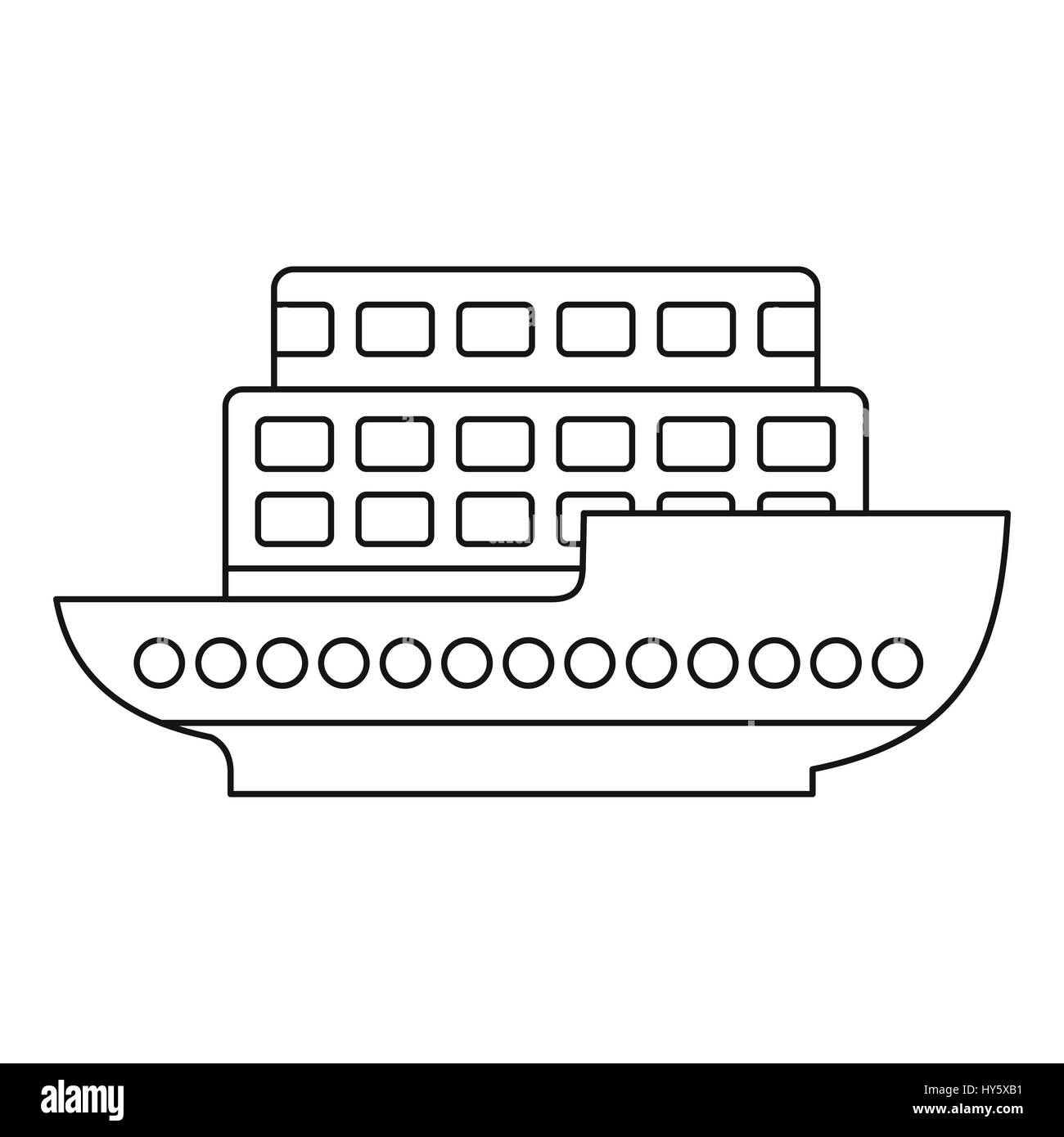 Large passenger ship icon, outline style Stock Vector Image & Art - Alamy