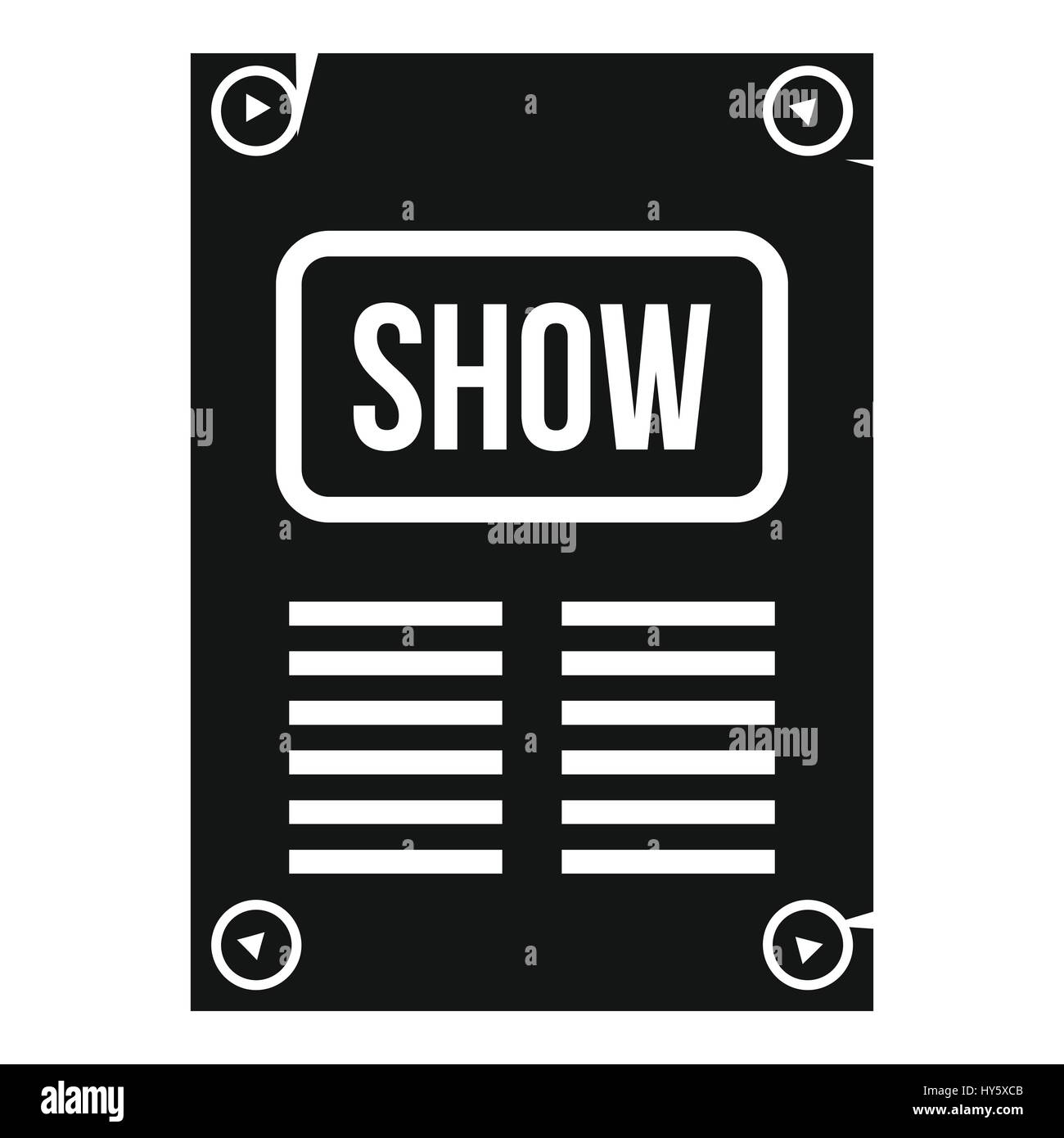 Poster icon, simple style Stock Vector Image & Art - Alamy