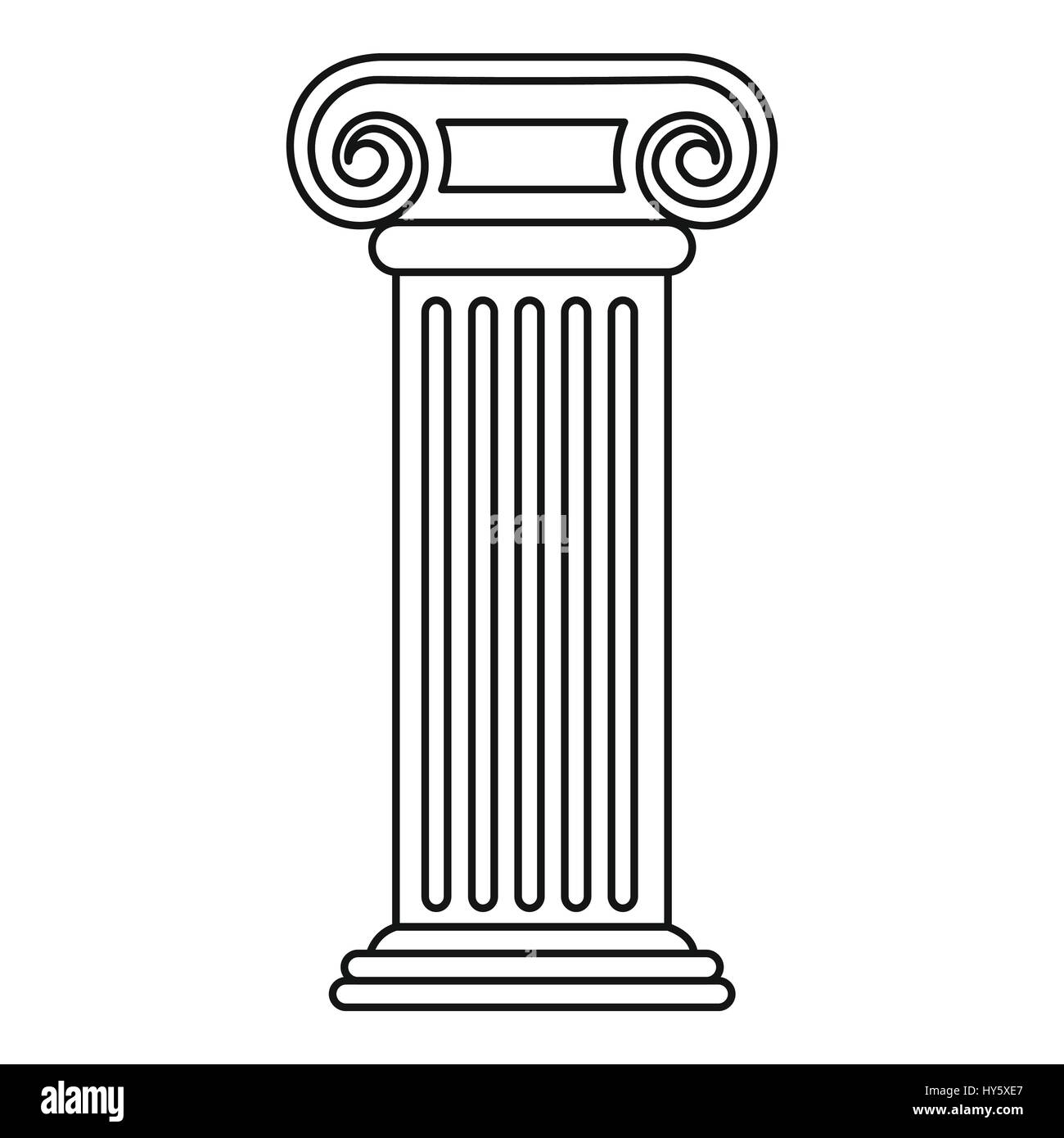 Roman column icon, outline style Stock Vector Image & Art - Alamy