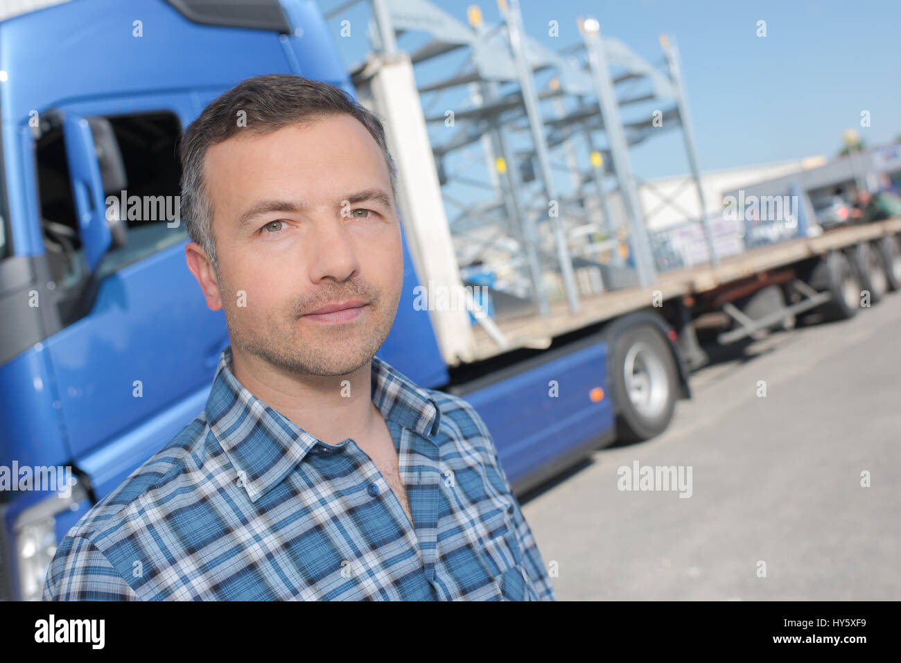Lorry driver posing hi-res stock photography and images - Alamy