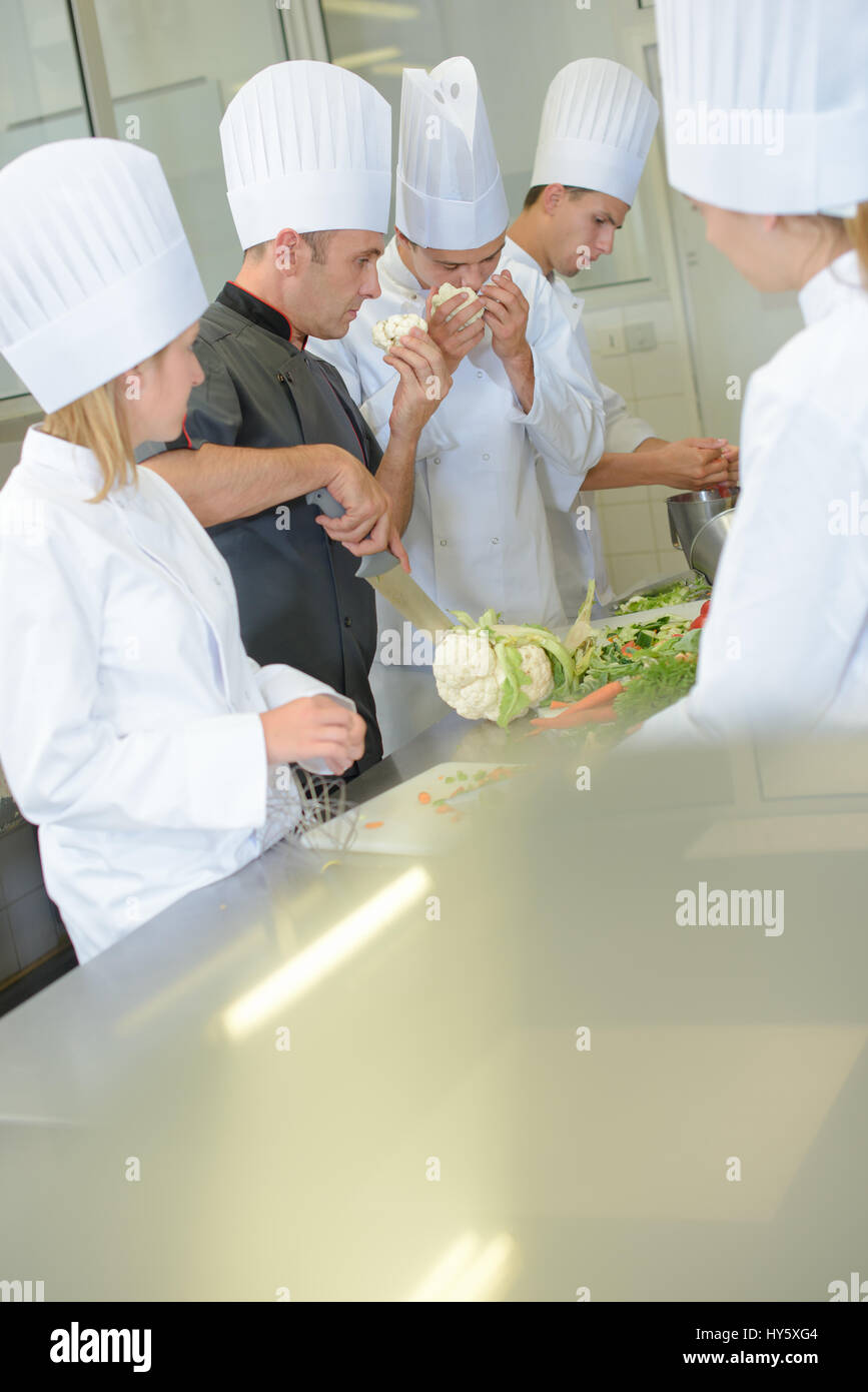 Chef smelling ingredient Stock Photo - Alamy