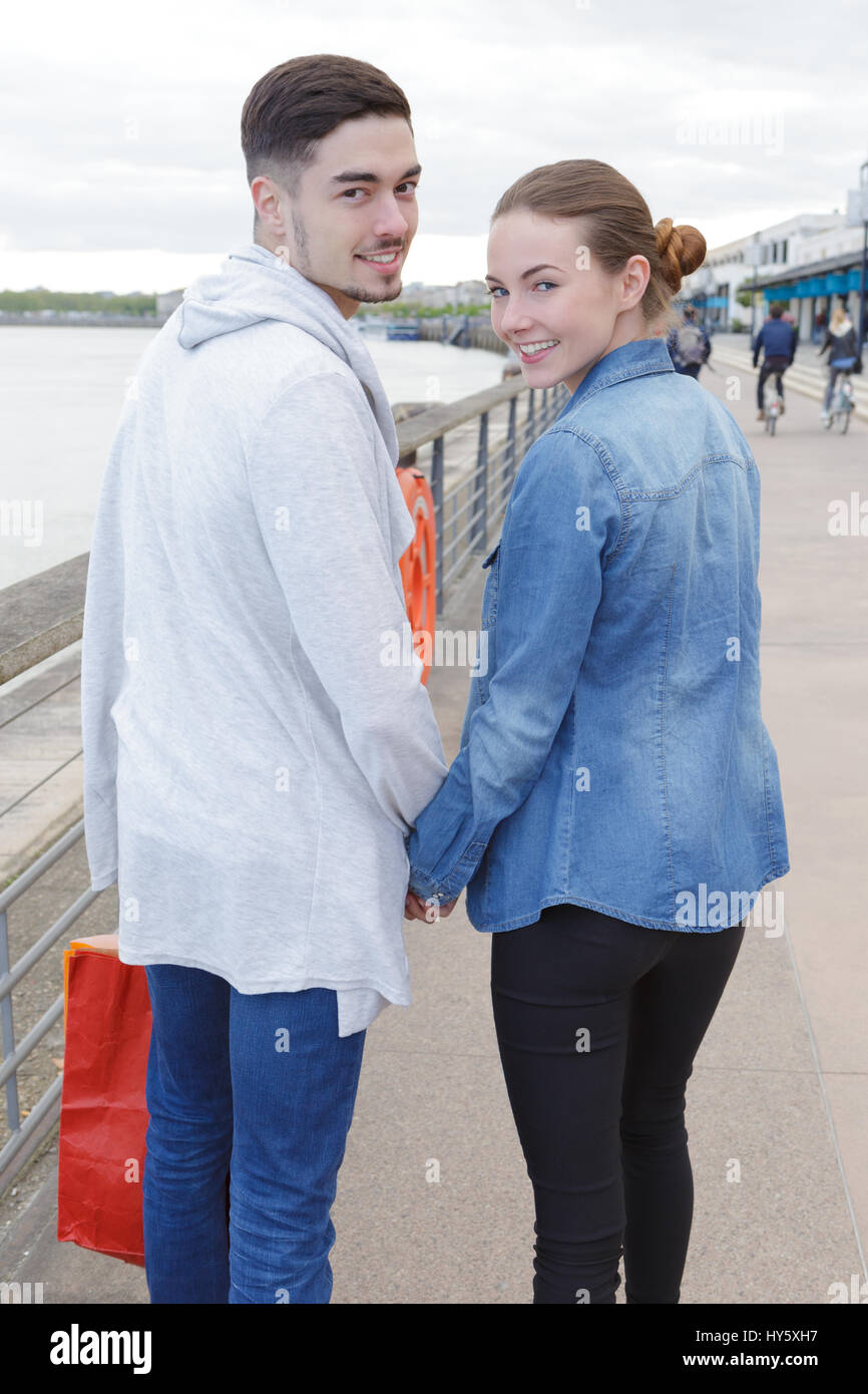 couple on a stroll Stock Photo - Alamy