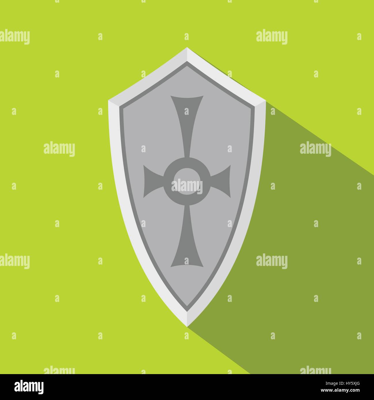 Shield icon, flat style Stock Vector Image & Art - Alamy