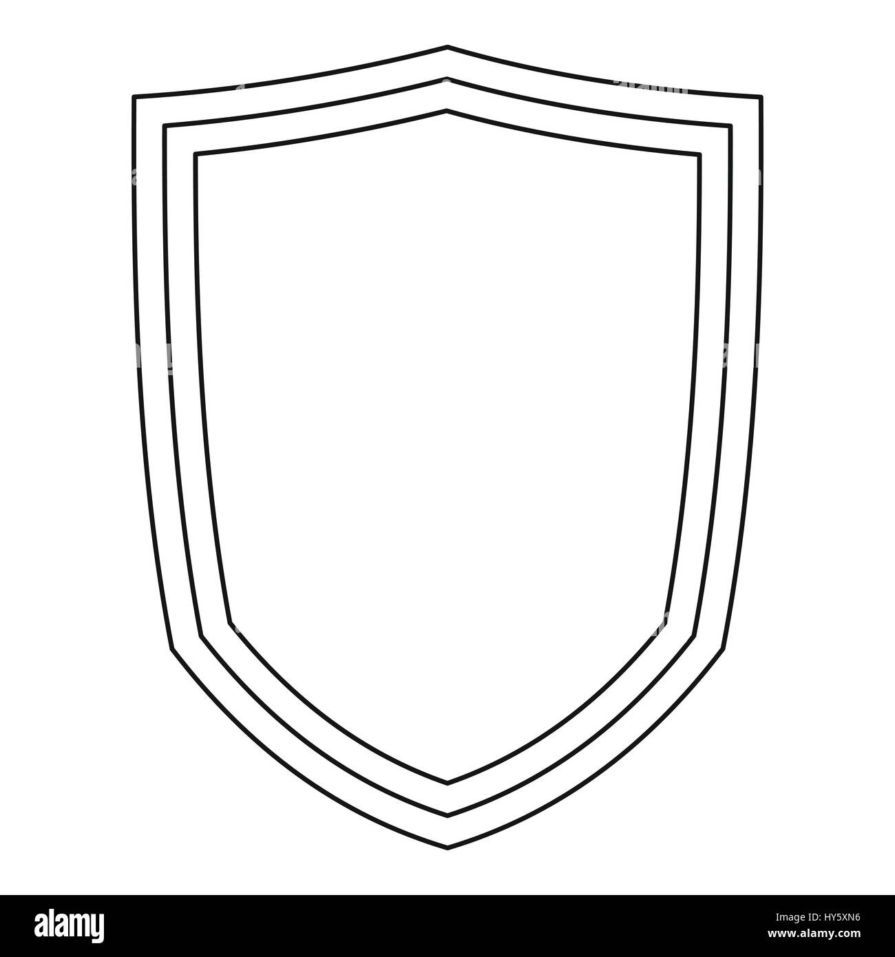 Military shield icon, outline style Stock Vector Image & Art - Alamy