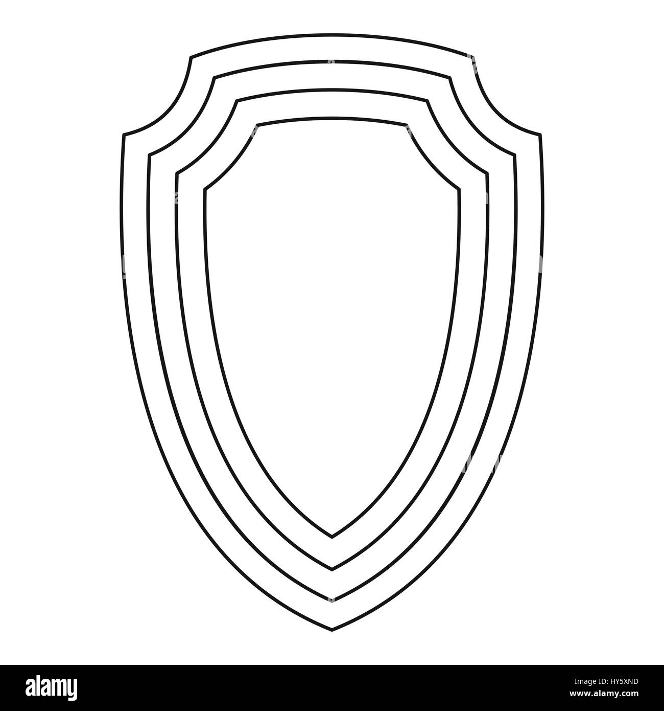 Army shield icon, outline style Stock Vector Image & Art - Alamy