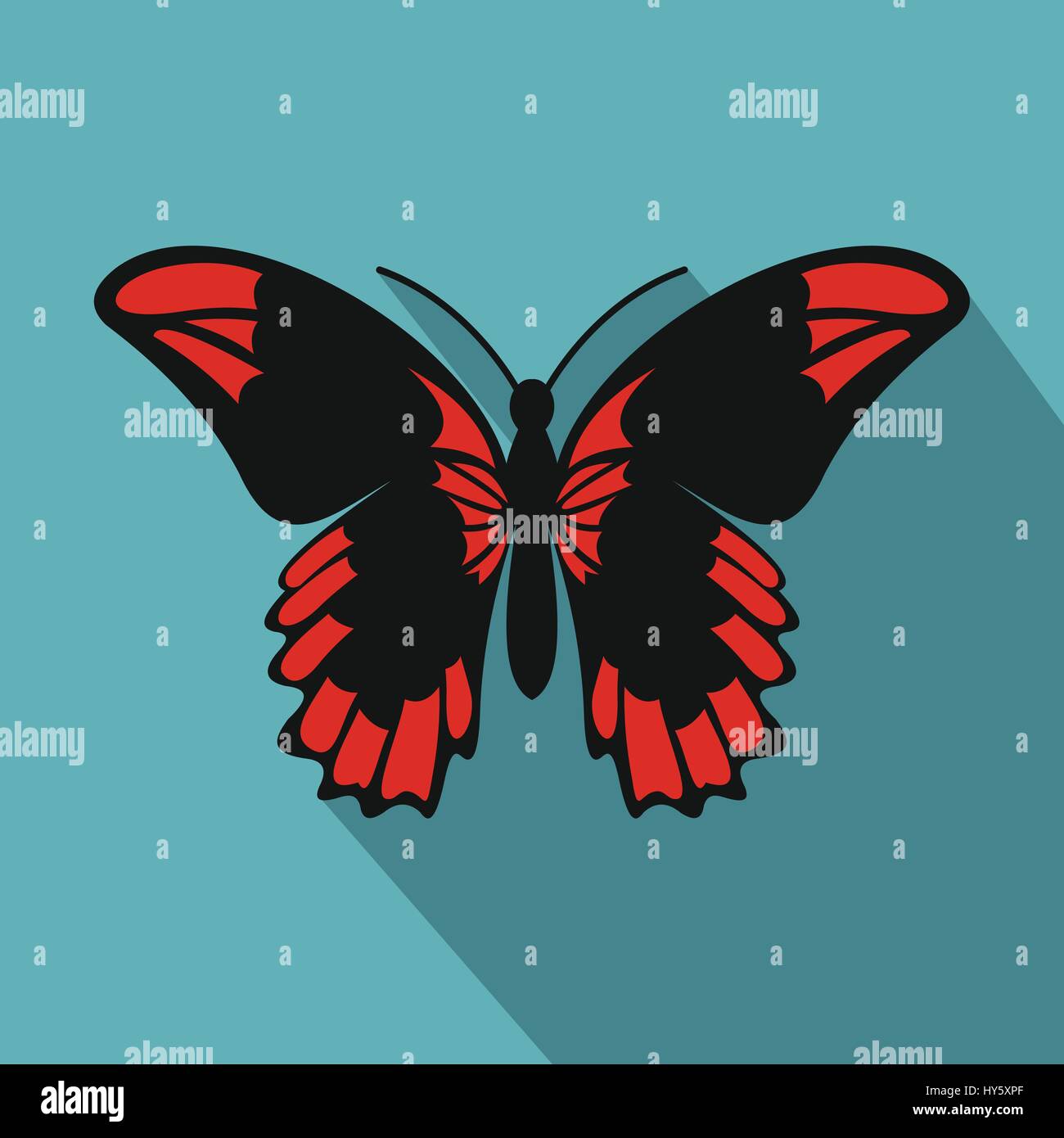 Beautiful butterfly icon, flat style Stock Vector Image & Art - Alamy