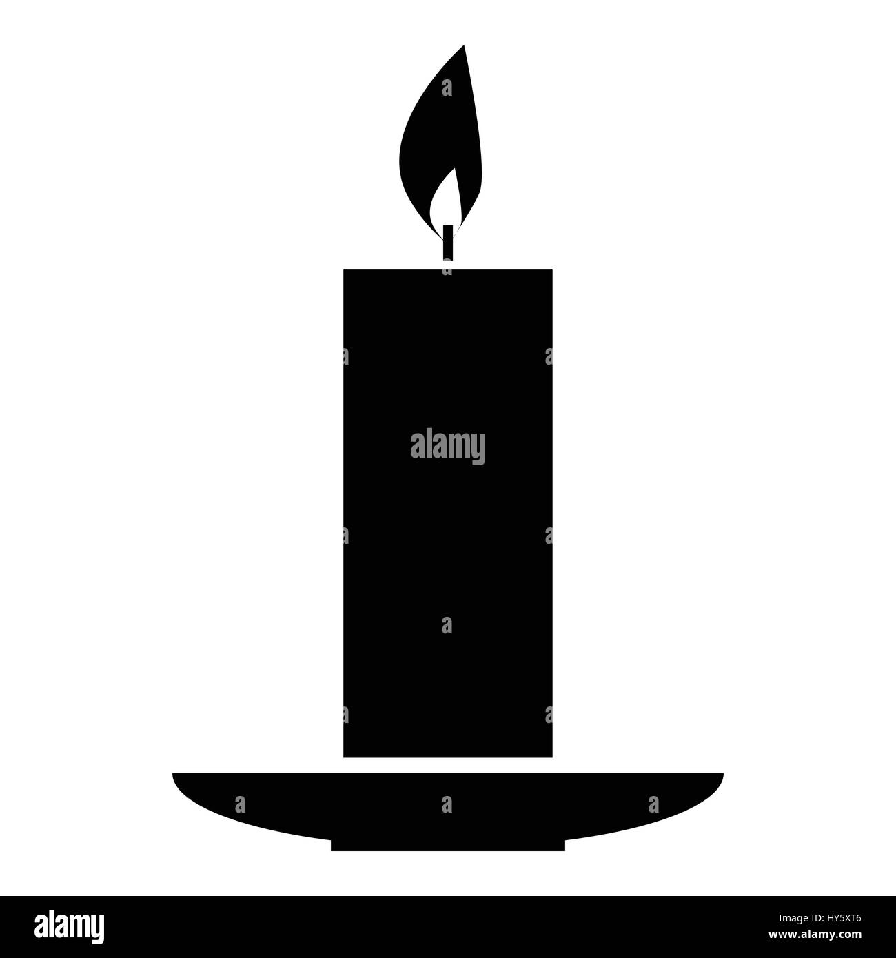 Burning candle icon, simple style Stock Vector Image & Art - Alamy