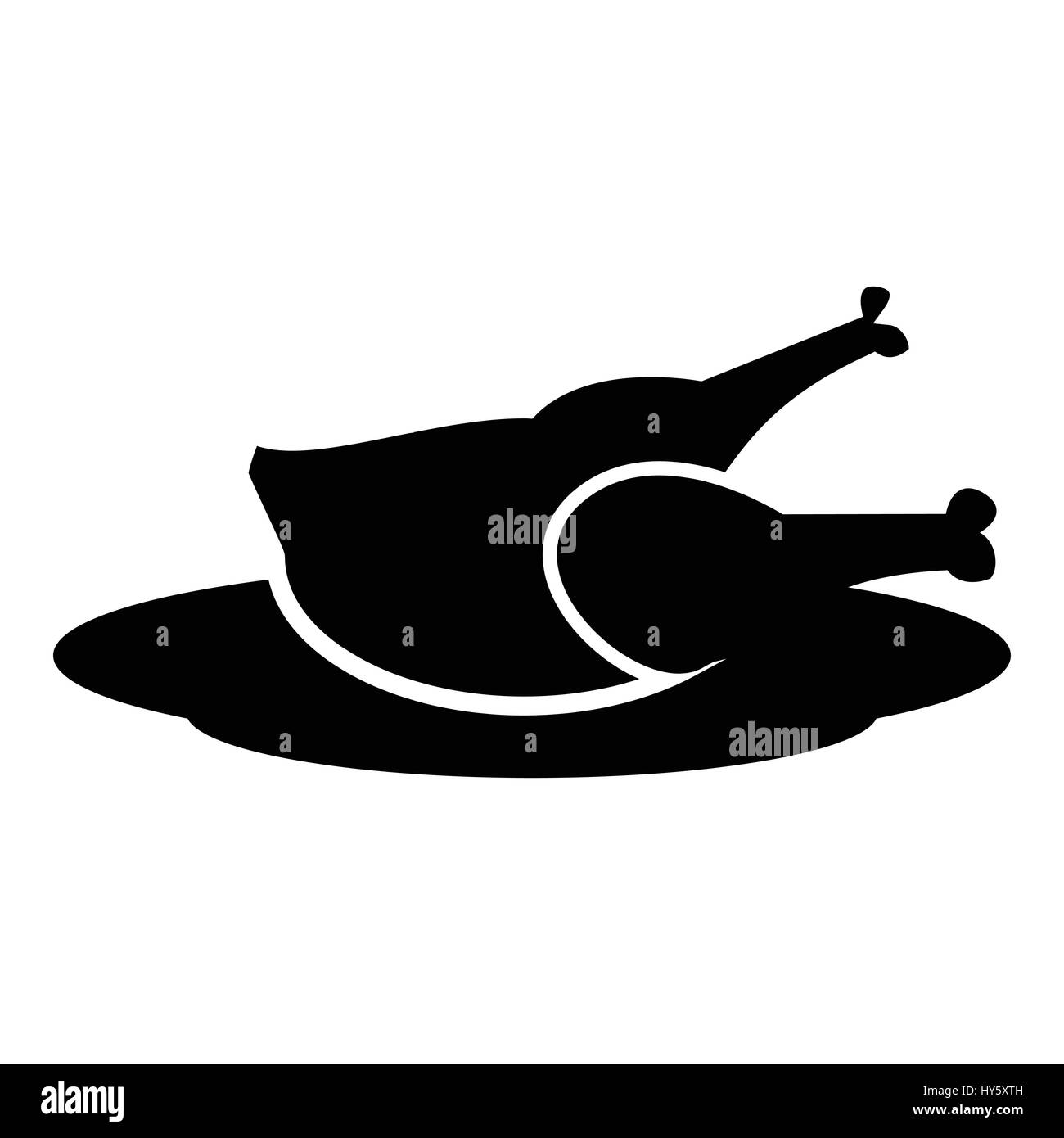 Roasted turkey icon, simple style Stock Vector Image & Art - Alamy