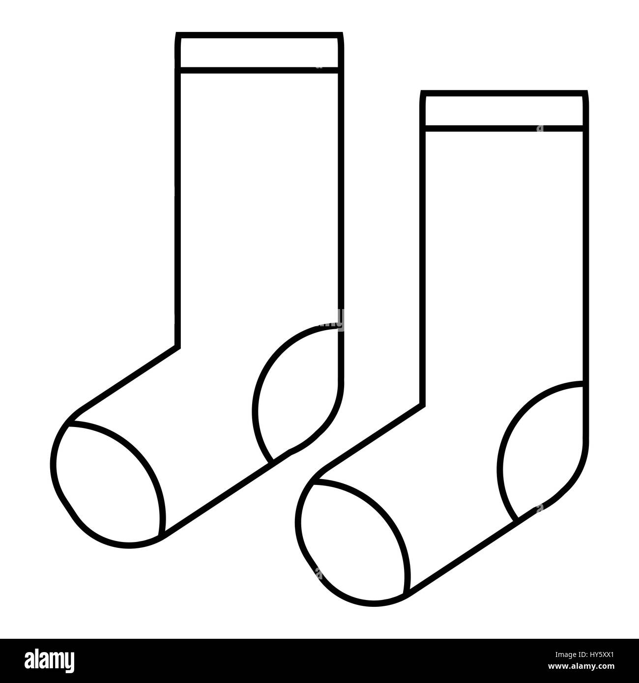 Socks icon, outline style Stock Vector Image & Art - Alamy