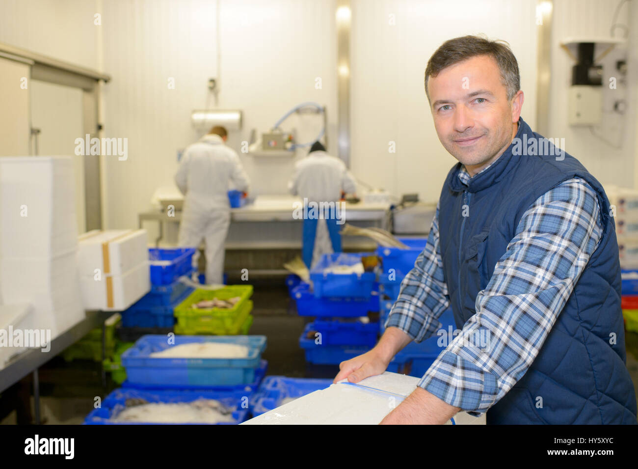 fish preparation department Stock Photo - Alamy