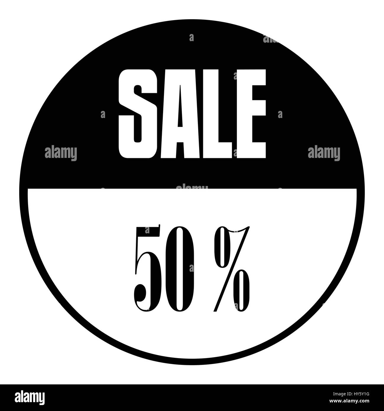 Sale emblem 50 percent off icon, simple style Stock Vector Image & Art ...