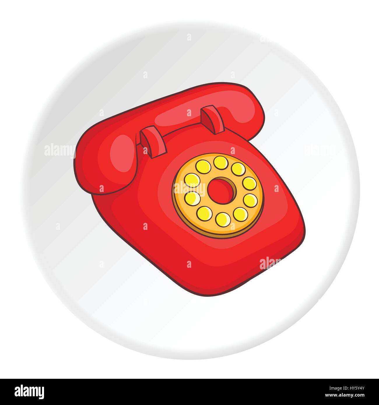 Retro red telephone icon, cartoon style Stock Vector Image & Art - Alamy