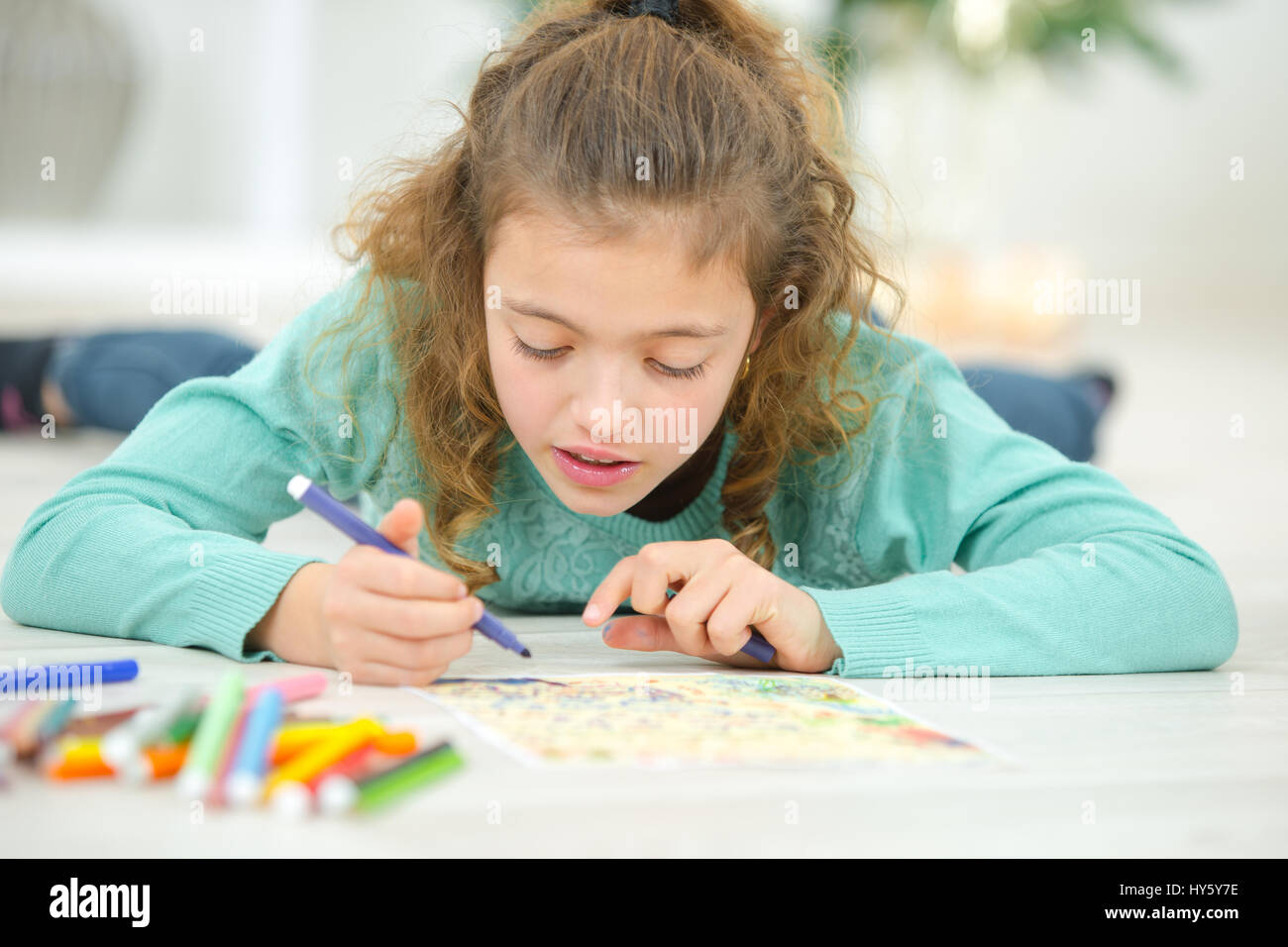 Creative little girl Stock Photo - Alamy