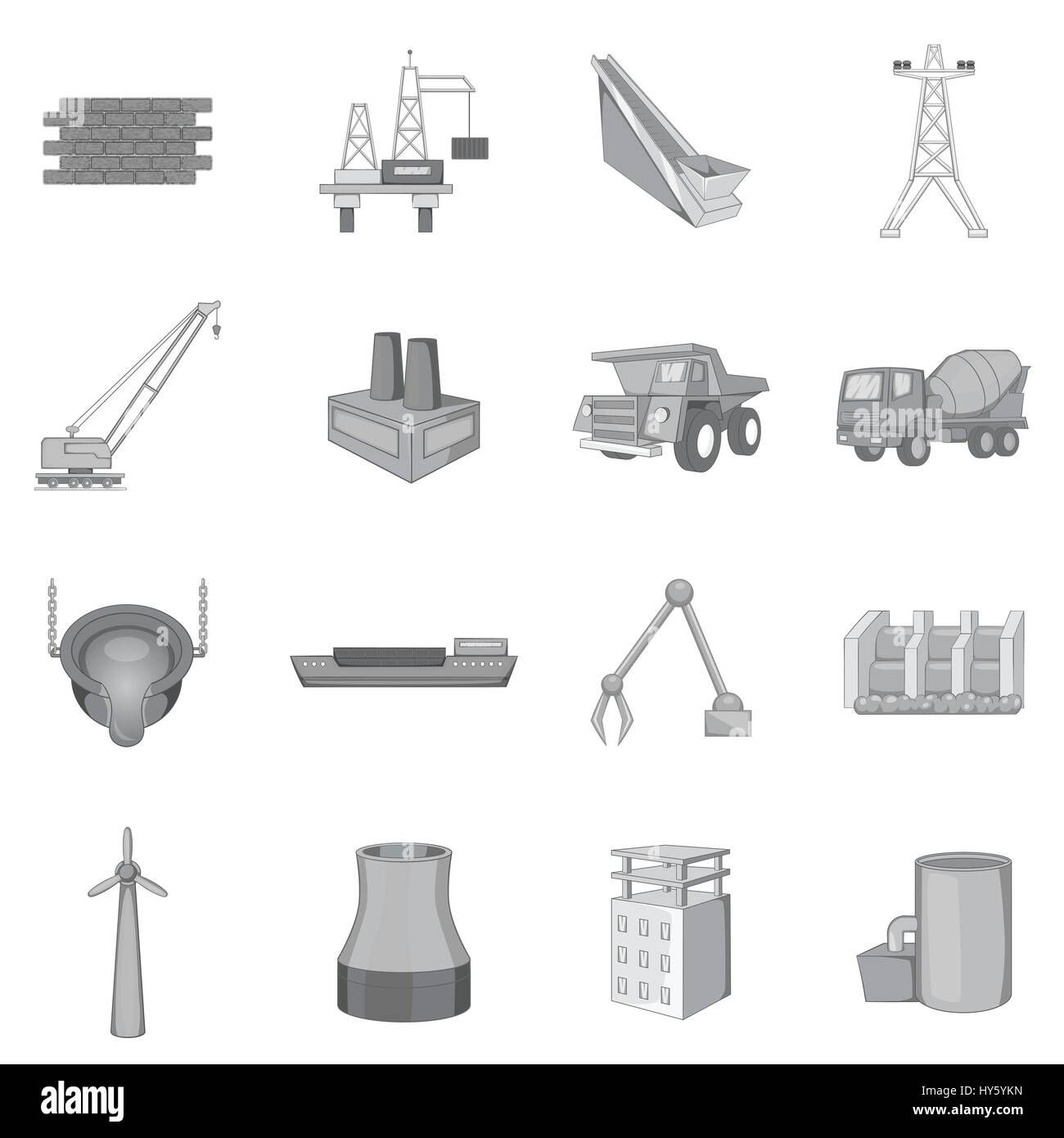 Industrial engineering icons set Stock Vector Image & Art - Alamy