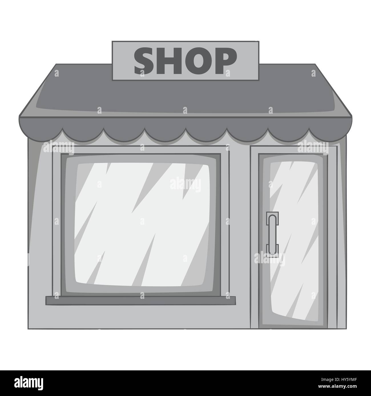 Shop building icon, gray monochrome style Stock Vector Image & Art - Alamy