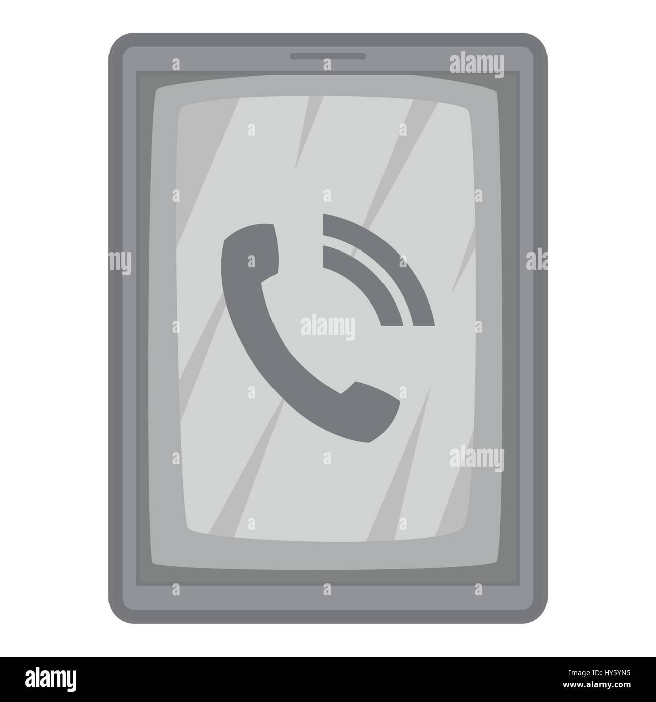Phone incoming call icon, gray monochrome style Stock Vector Image ...