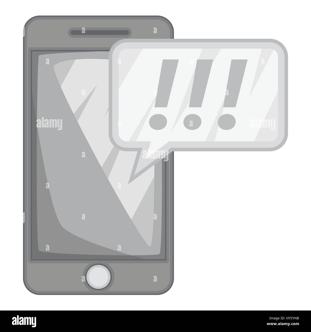 Mobile phone icon gray monochrome Stock Vector Images - Alamy
