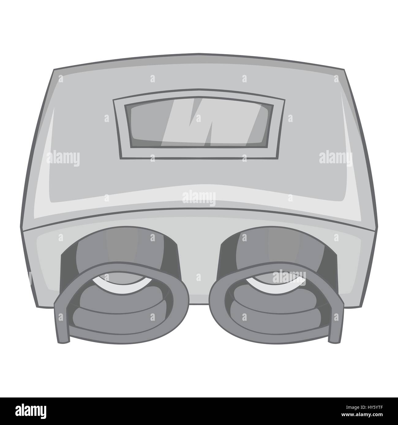 Eye checking machine icon, gray monochrome style Stock Vector Image ...