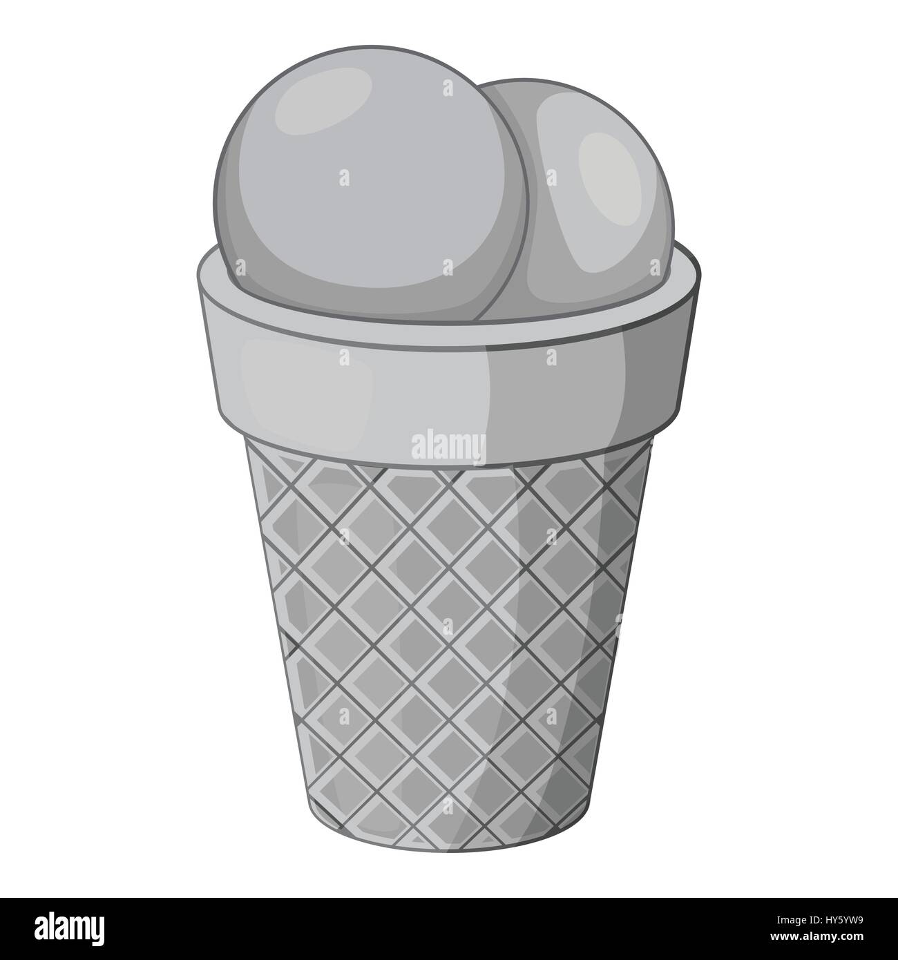 Ice cream icon, gray monochrome style Stock Vector Image & Art - Alamy