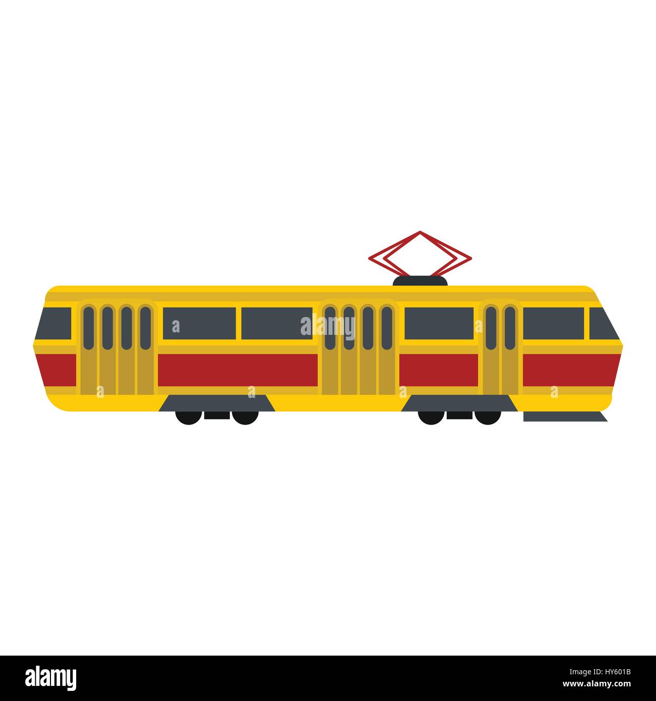 Red and yellow tram Stock Vector Images - Alamy