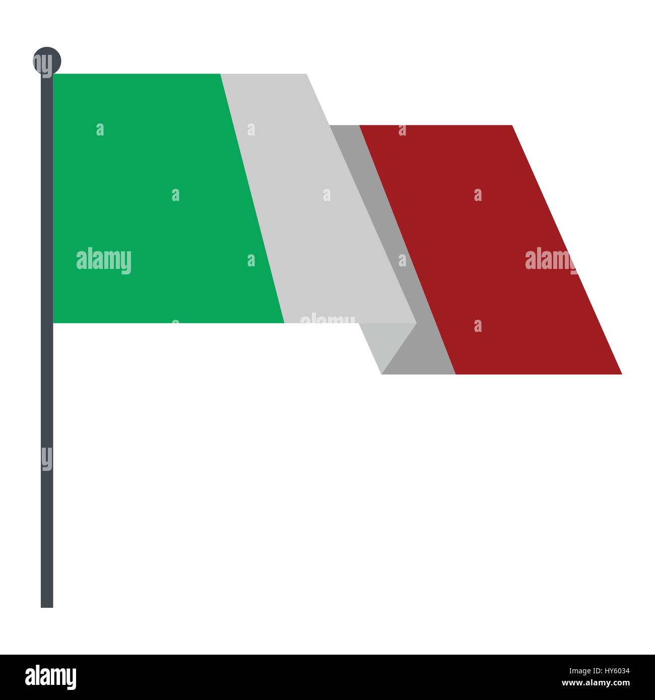Italian flag icon, flat style Stock Vector Image & Art - Alamy