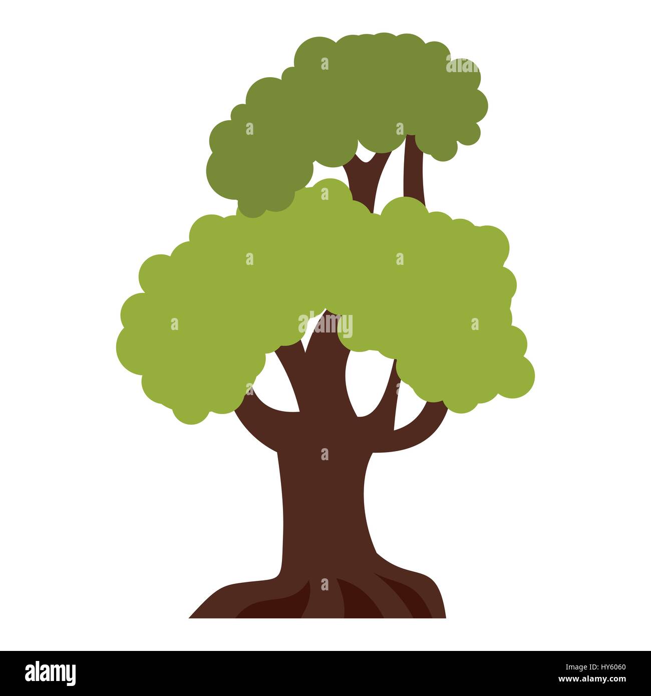 Big tree icon, flat style Stock Vector Image & Art - Alamy