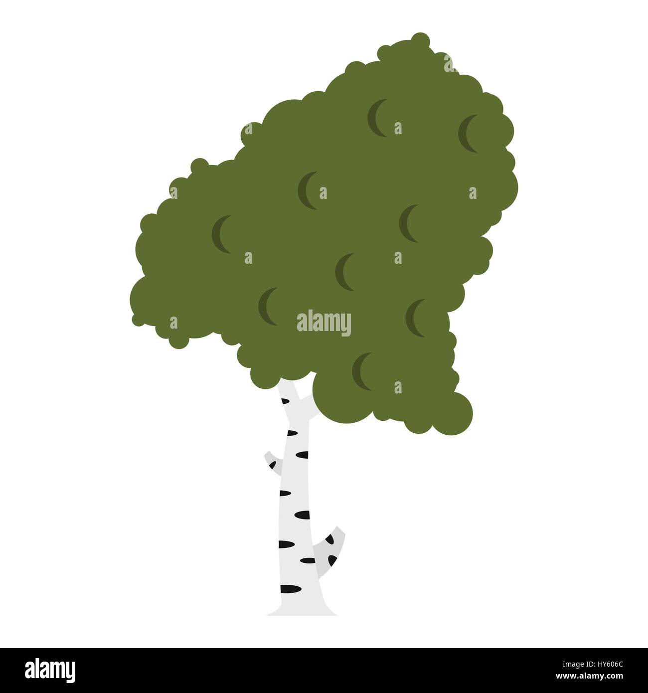 Wood birch icon, flat style Stock Vector Image & Art - Alamy