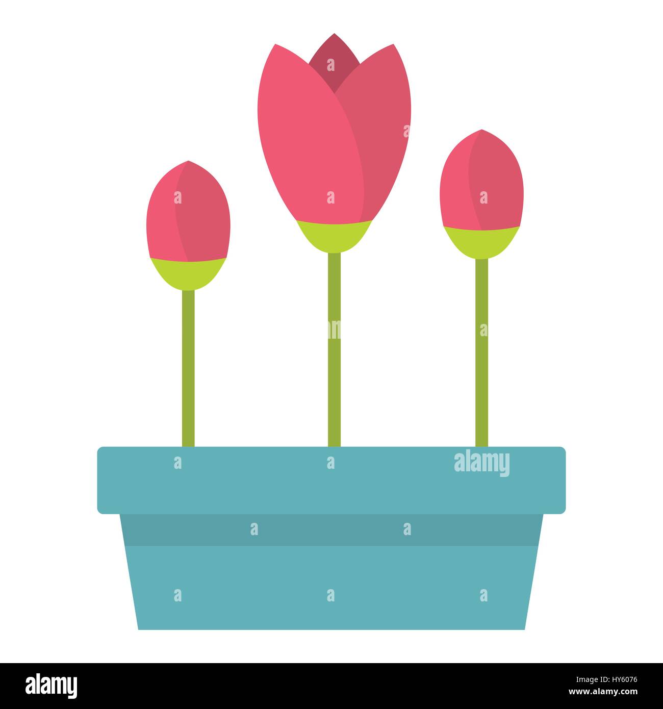 Container growing flowers Stock Vector Images - Alamy