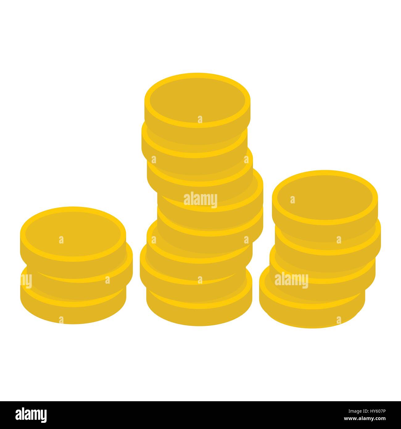 Gold coins icon, flat style Stock Vector Image & Art - Alamy