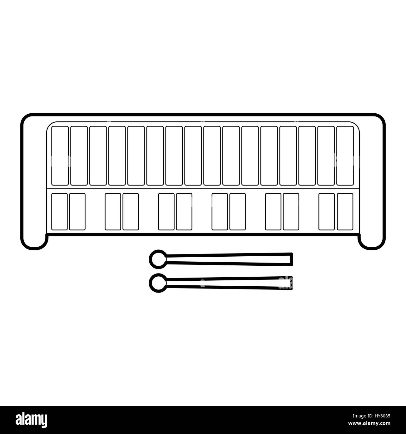 Xylophone icon, outline style Stock Vector Image & Art - Alamy