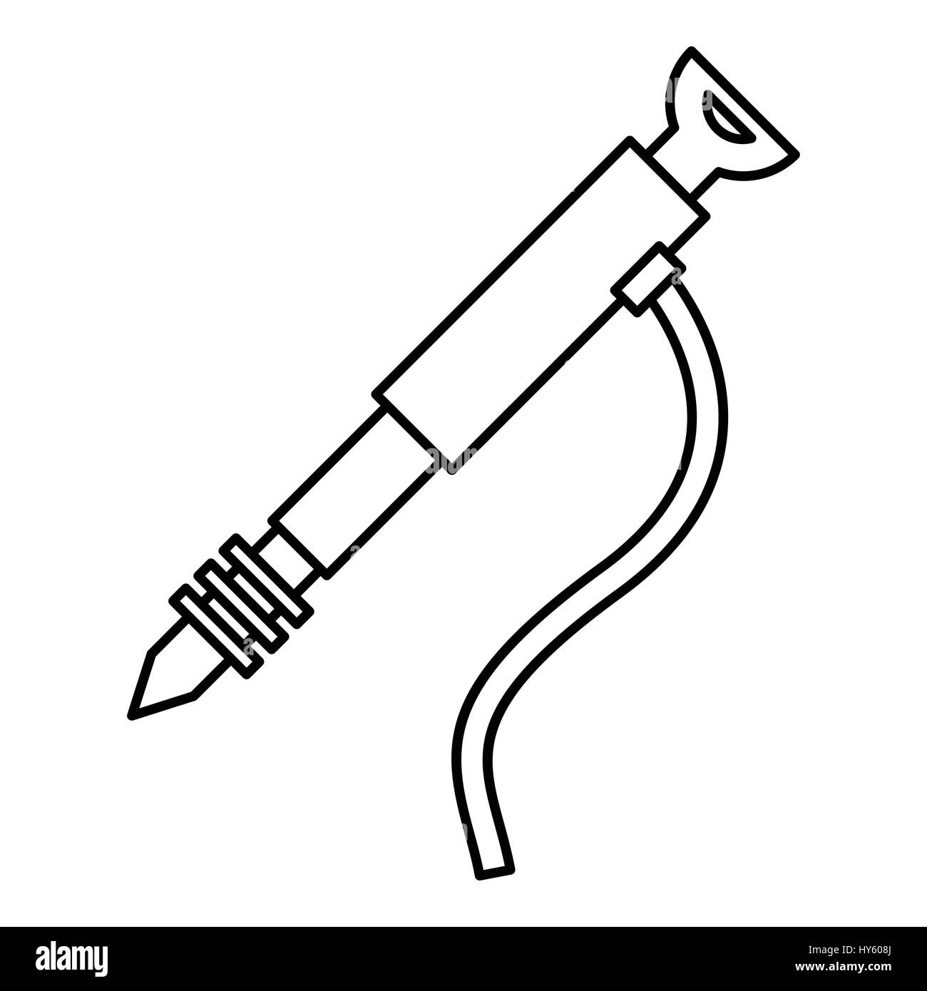 Black line construction jackhammer icon hi-res stock photography and ...