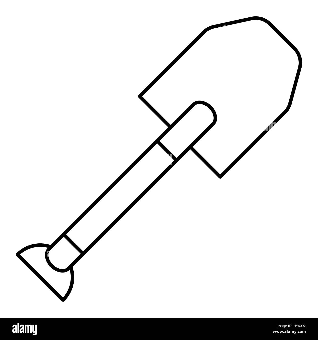 Spade icon, outline style Stock Vector Image & Art - Alamy