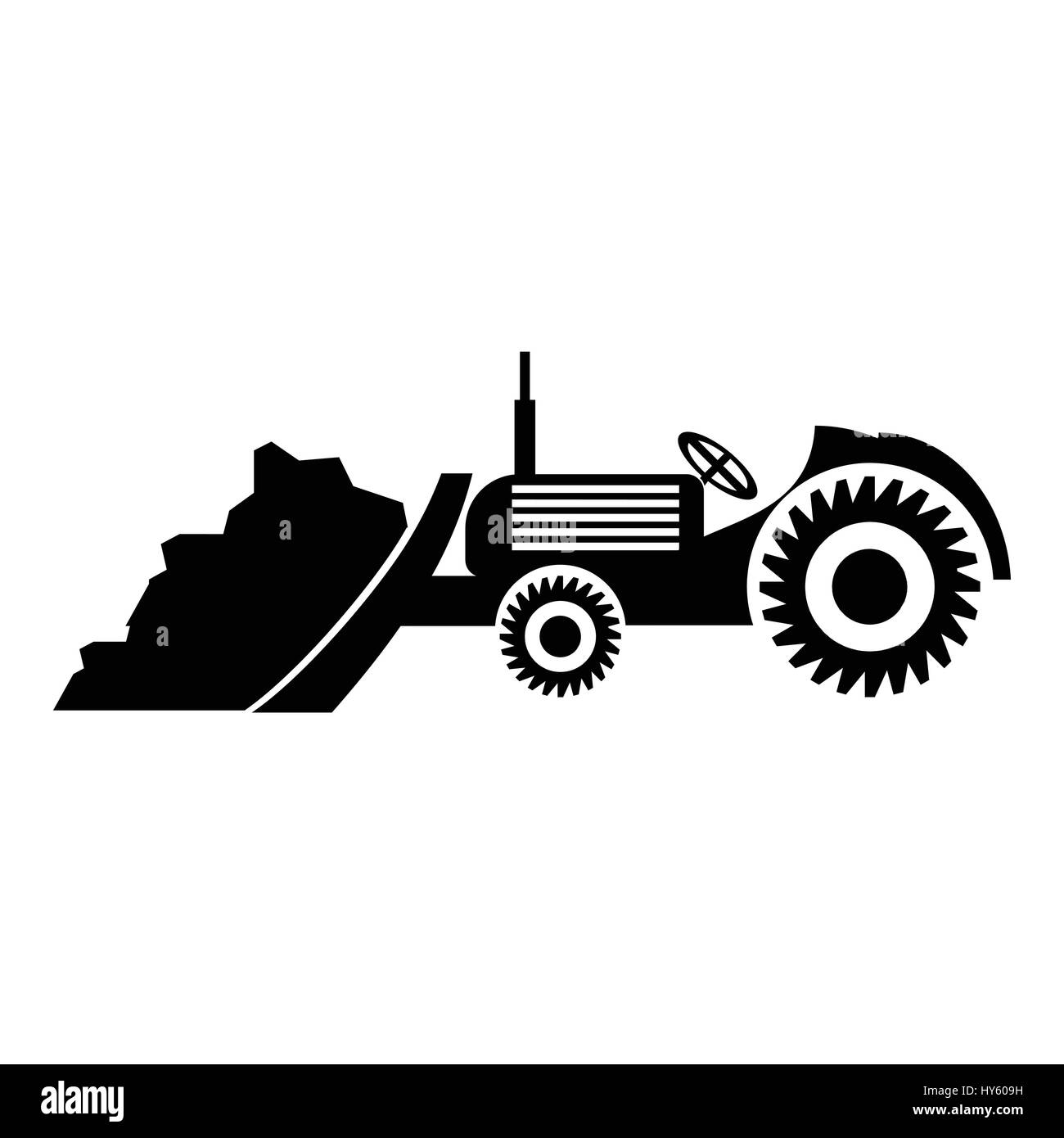 Tractor icon, simple style Stock Vector Image & Art - Alamy