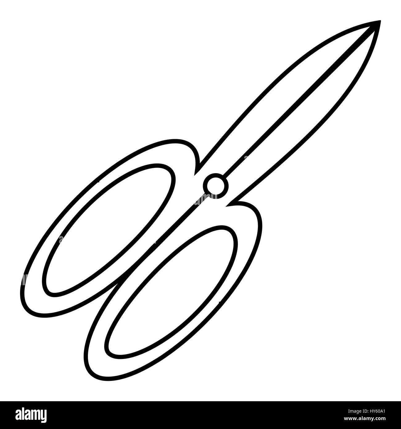 Scissors icon, outline style Stock Vector Image & Art - Alamy
