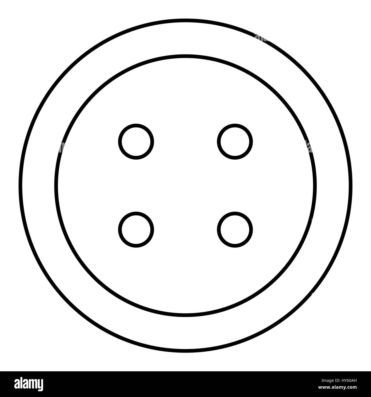 Button icon, outline style Stock Vector Image & Art - Alamy