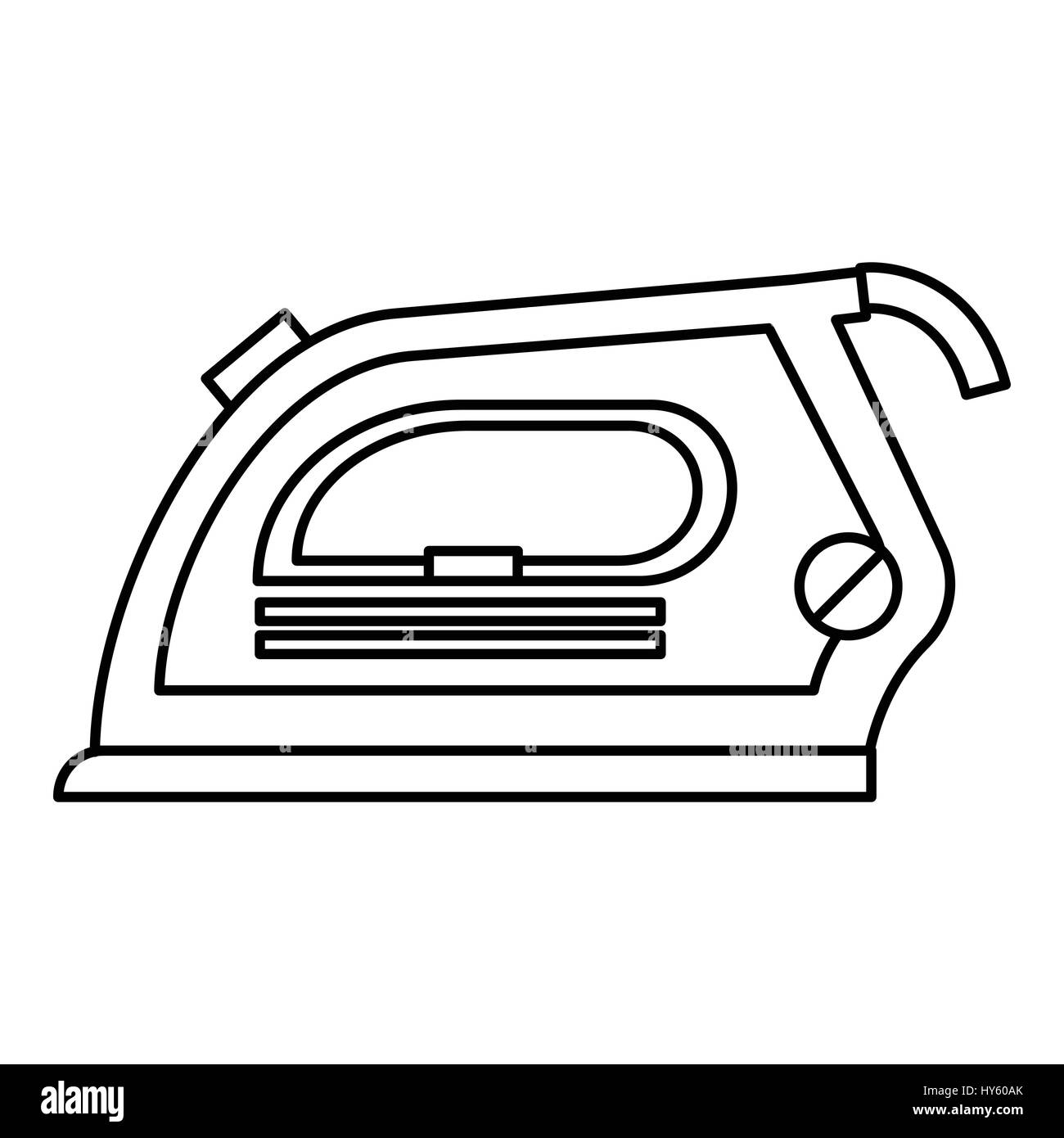 Iron icon, outline style Stock Vector Image & Art - Alamy