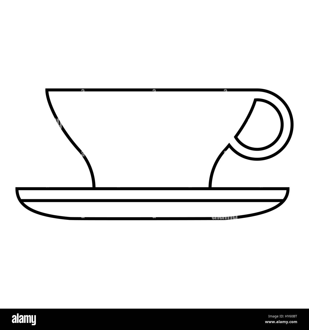 Cup of tea icon, outline style Stock Vector Image & Art - Alamy