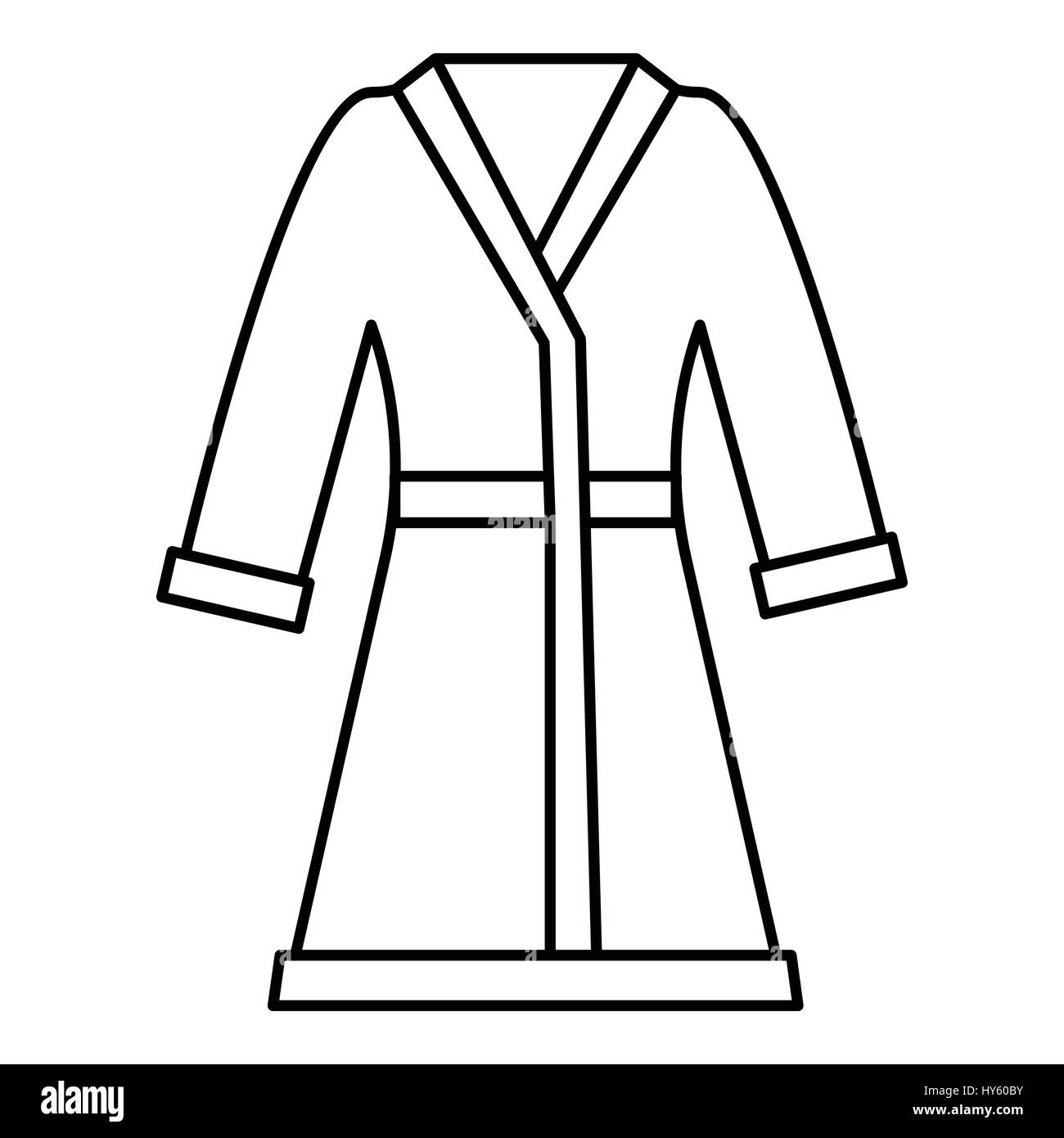 Cotton robe icon outline Cut Out Stock Images & Pictures - Alamy