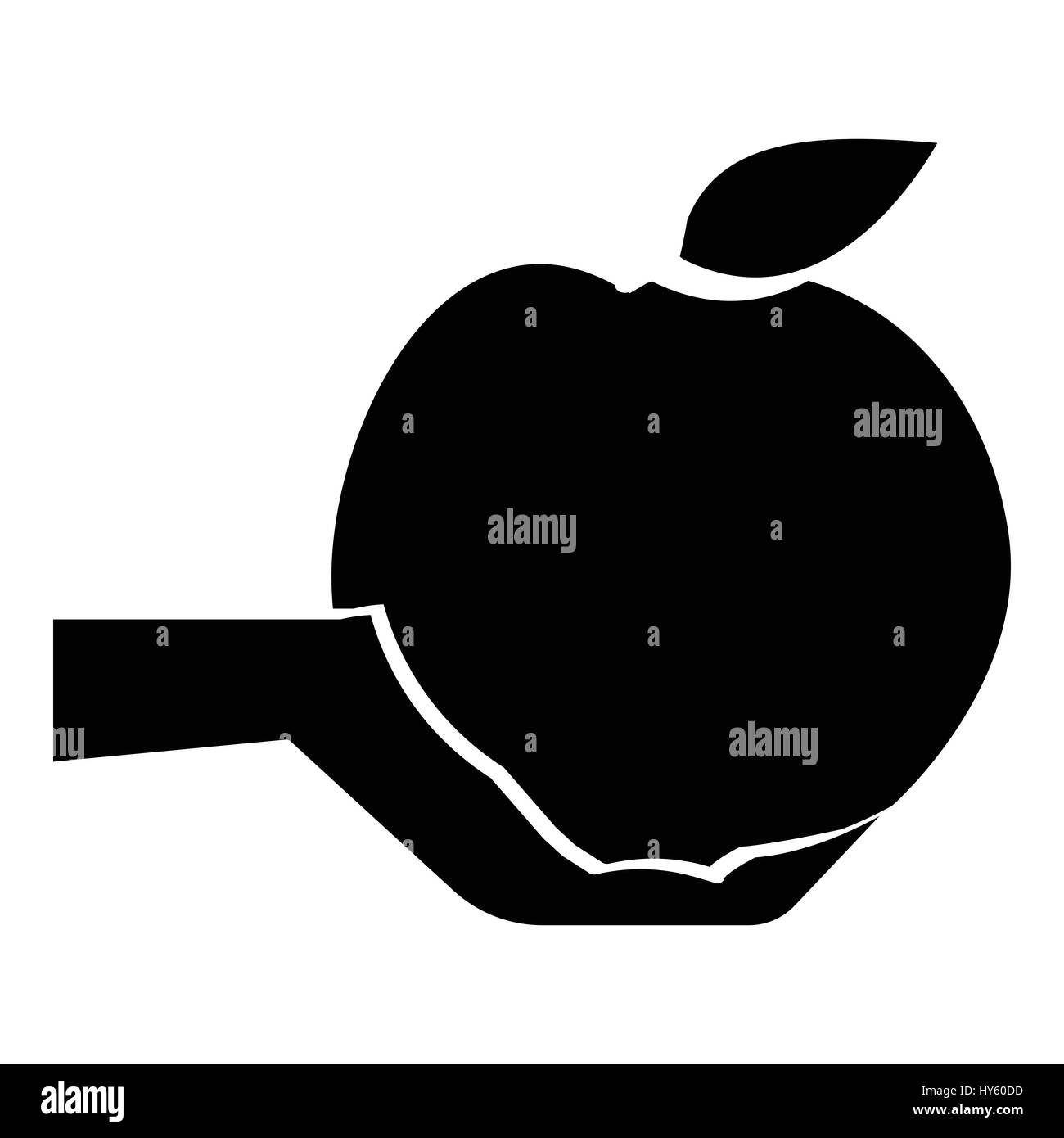 Hand holding apple icon, simple style Stock Vector Image & Art - Alamy