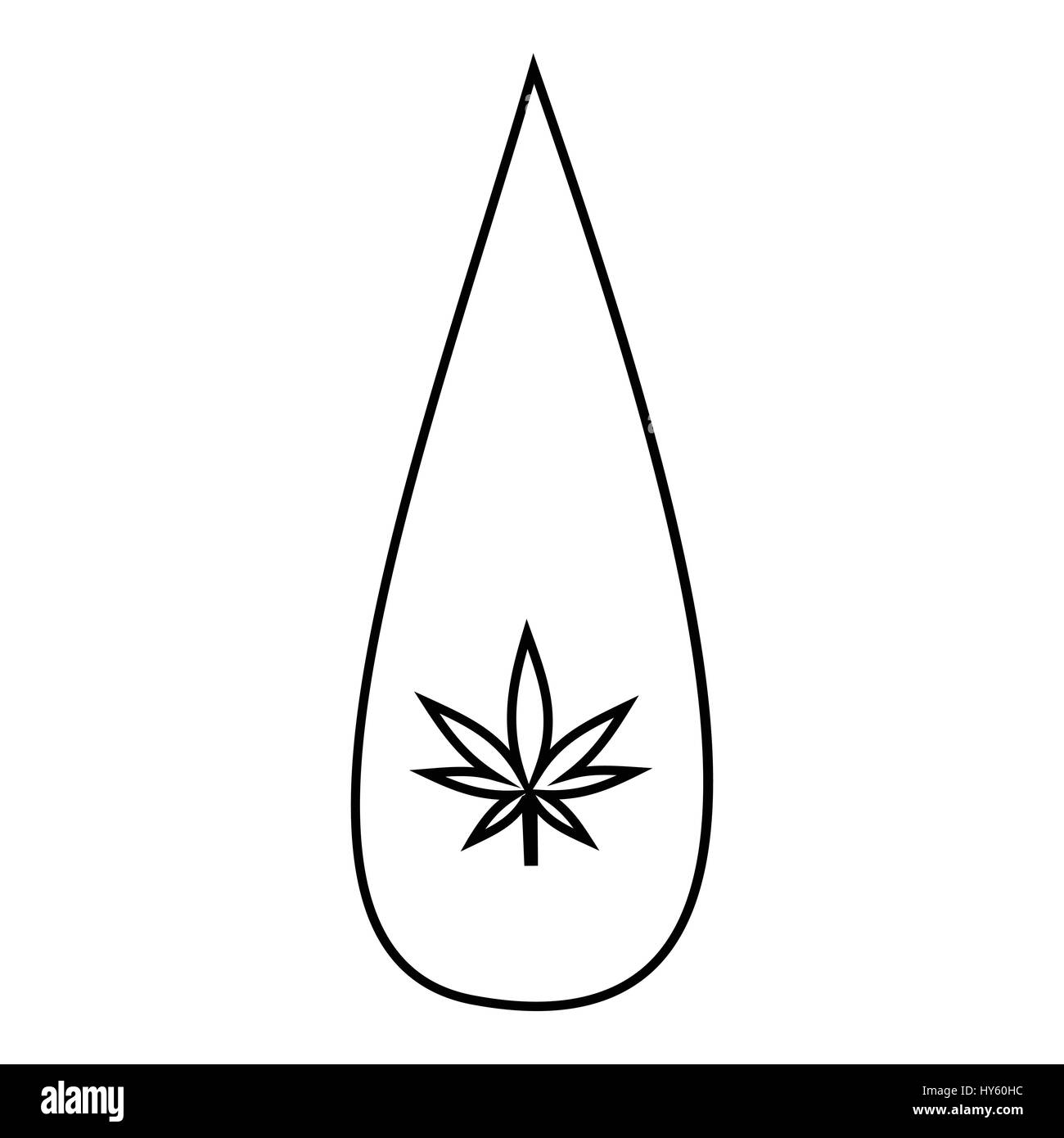 Drop marijuana icon, outline style Stock Vector Image & Art - Alamy