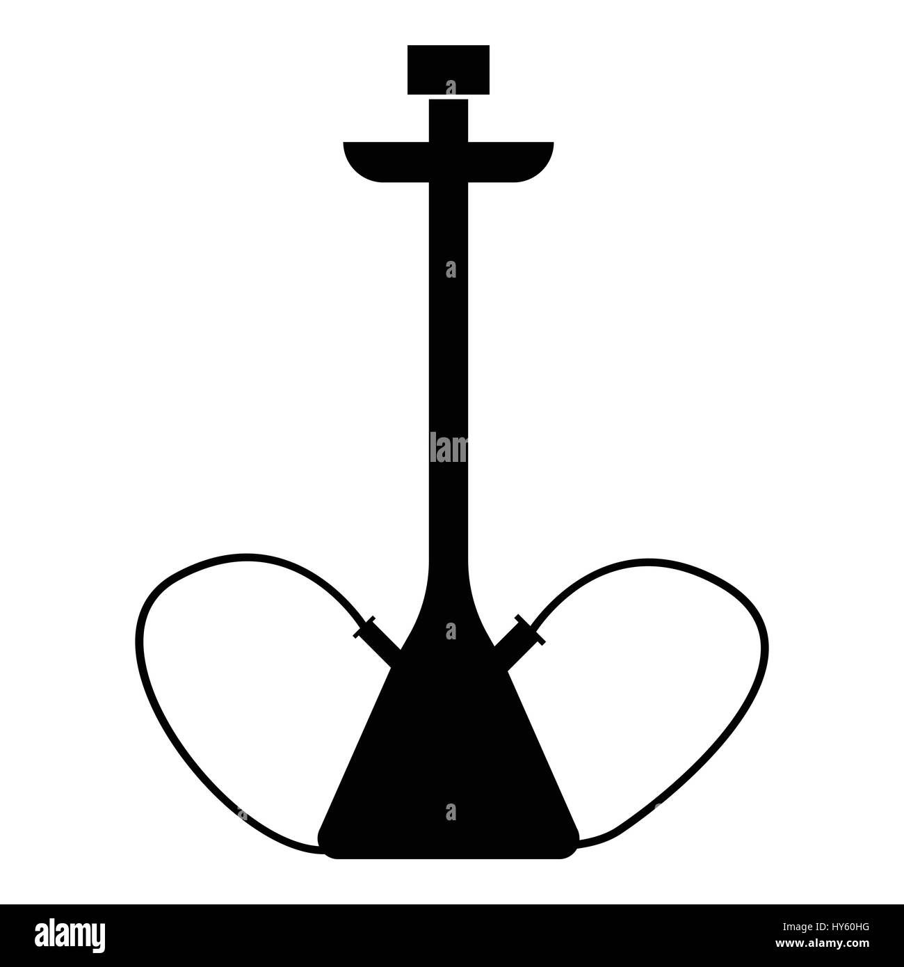 Black white illustration hookah Black and White Stock Photos & Images ...
