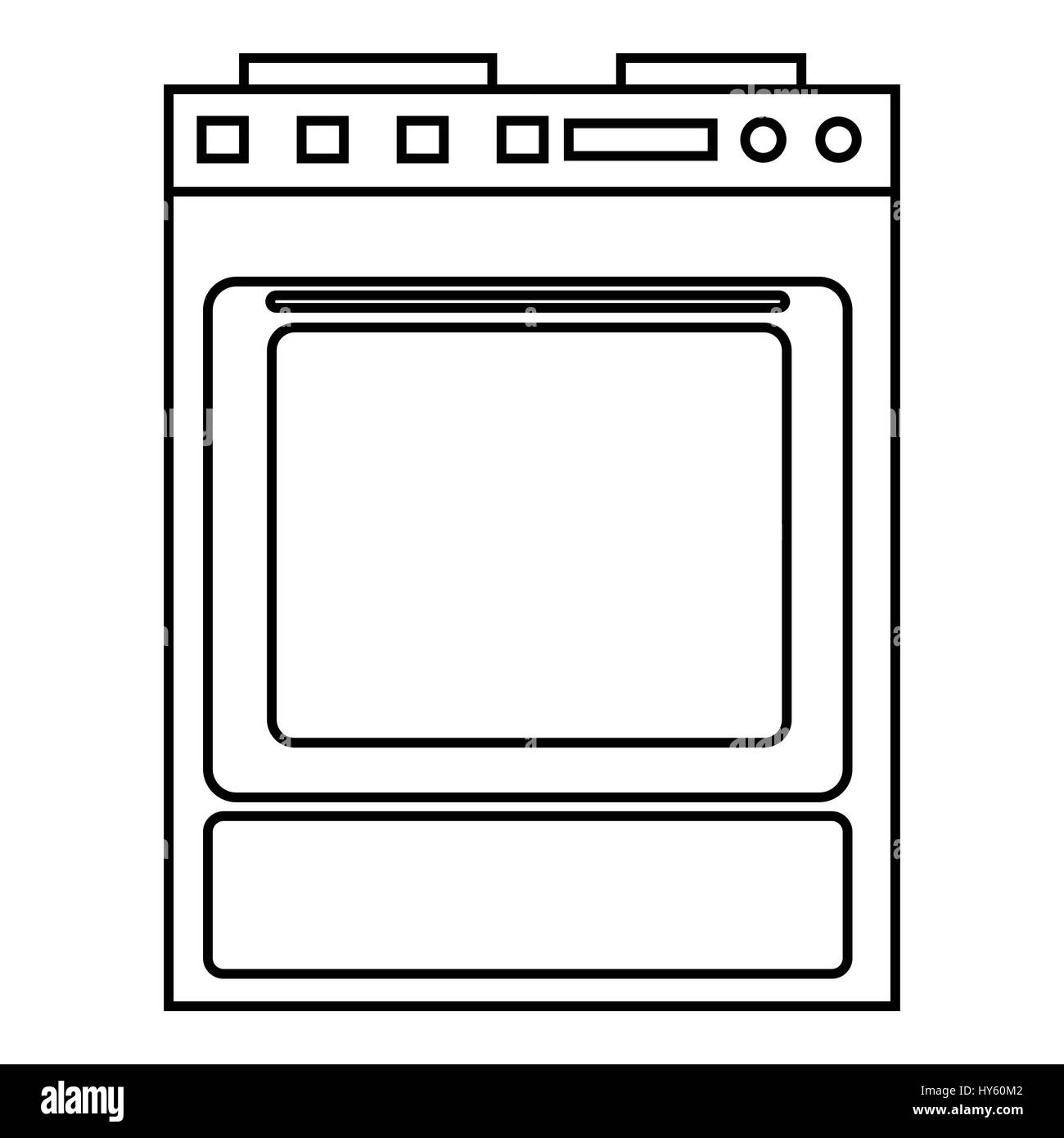 Gas stove icon, outline style Stock Vector Image & Art - Alamy
