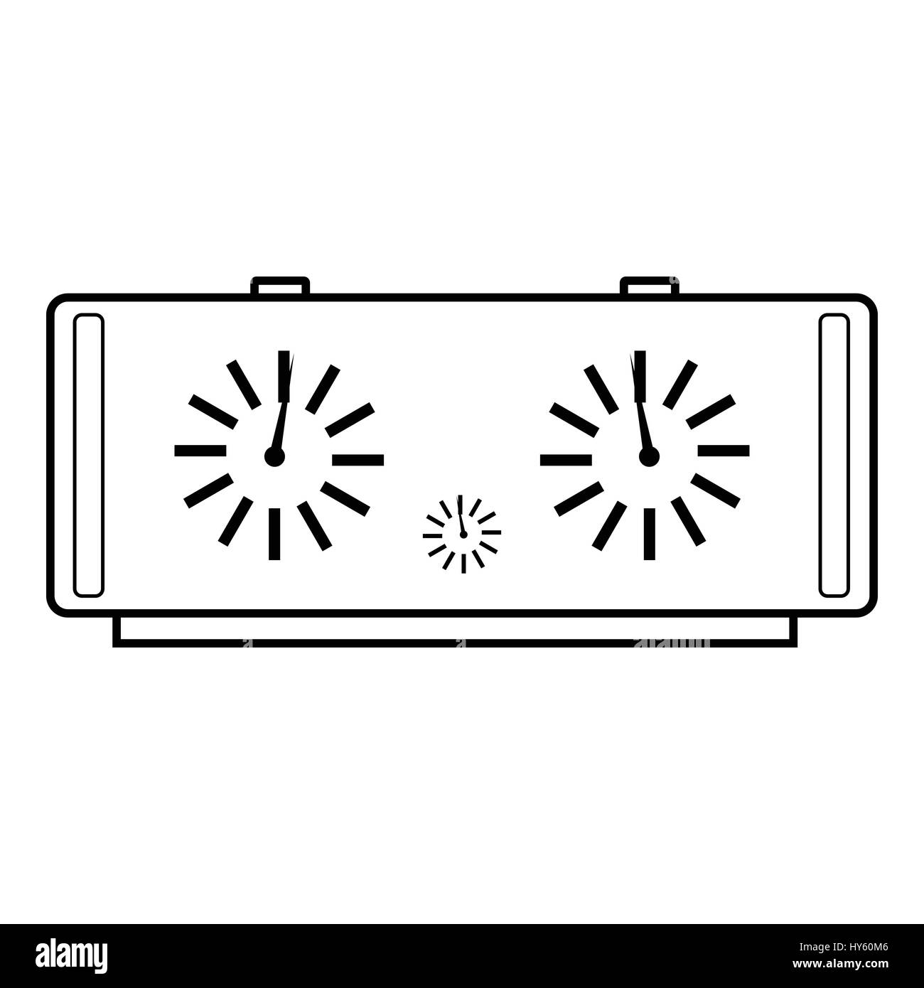 Chess game clock icon Black and White Stock Photos & Images - Alamy