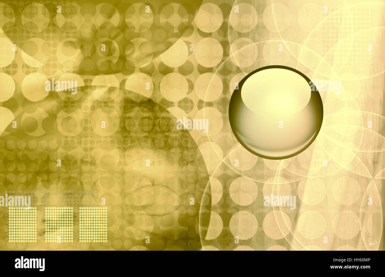 Abstract Digital virtual high-tech background with bright gold colors ...